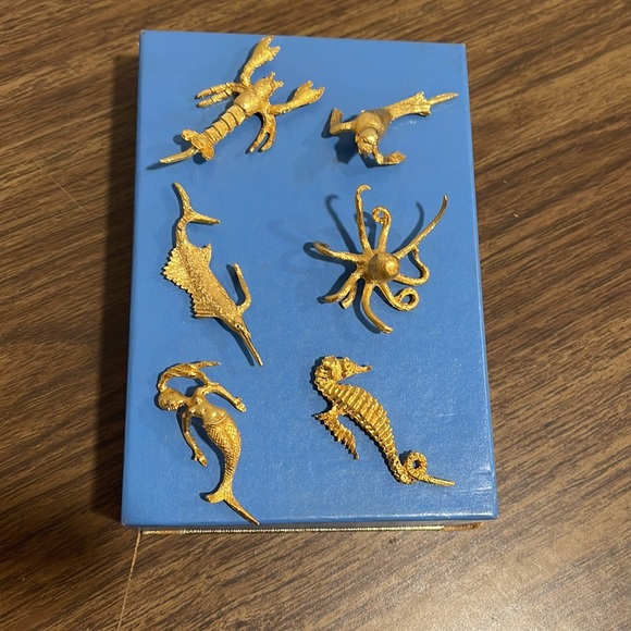 tancraft | Kitchen | Rare Tancraft 24kt Plated Sea Creatures Drink ...